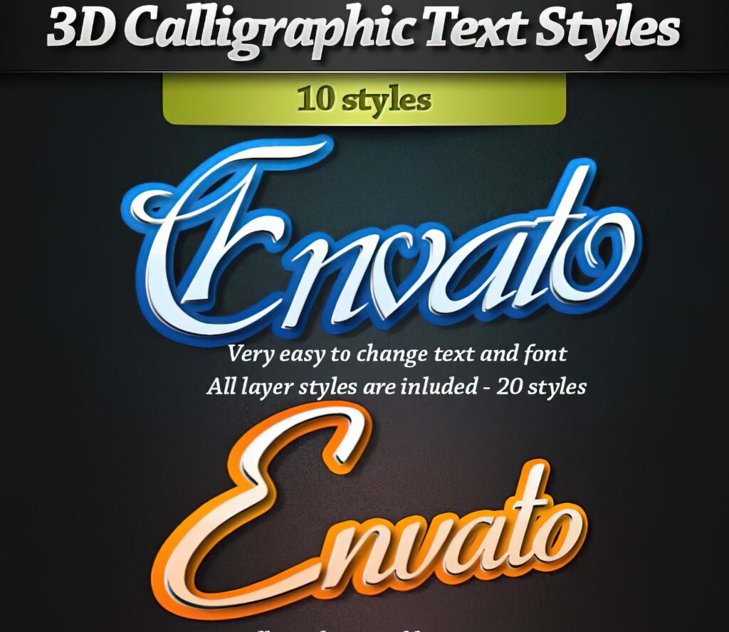 20+ High quality photoshop Text styles - Graphic Design Resources Community