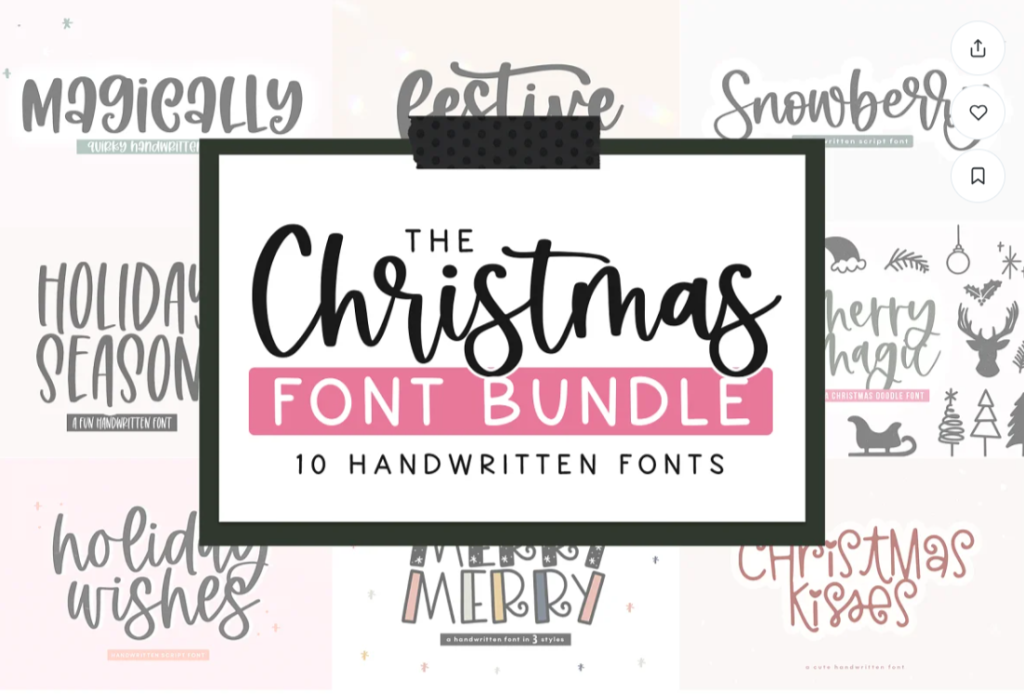 10 Top Christmas Font Collection - Graphic Design Resources Community